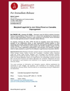 Maryland Legal Aid to Join Virtual Panel on Cannabis Expungement ...